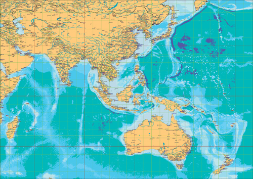 Asia Pacific Map - A0 Size