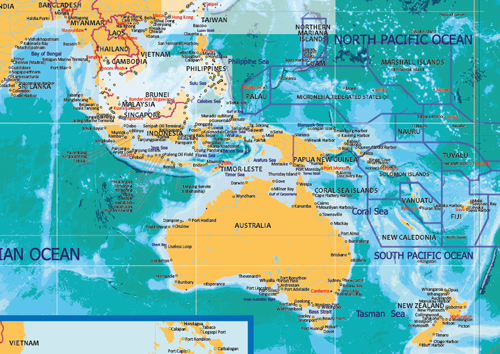 World Map With Ports - United States Map